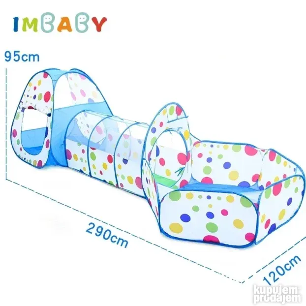 Sator tunel deciji sator sa bazenom i kosem Plavi - KupujemProdajem