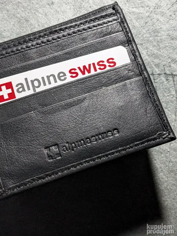 Alpine Swiss Commuter Soft Leather Wallet NOVO Original - KupujemProdajem
