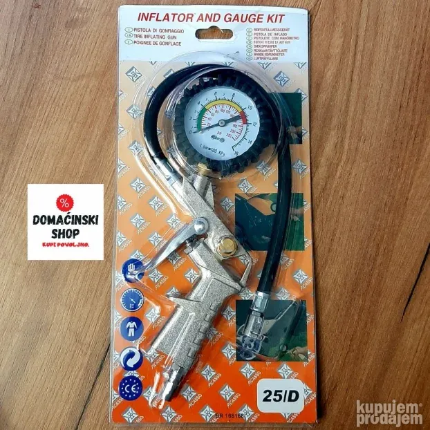 Pištolj za pumpanje guma - Manometar - KupujemProdajem