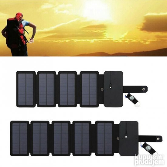 Prenosni solarni panel Punjač za mobilni telefon - KupujemProdajem
