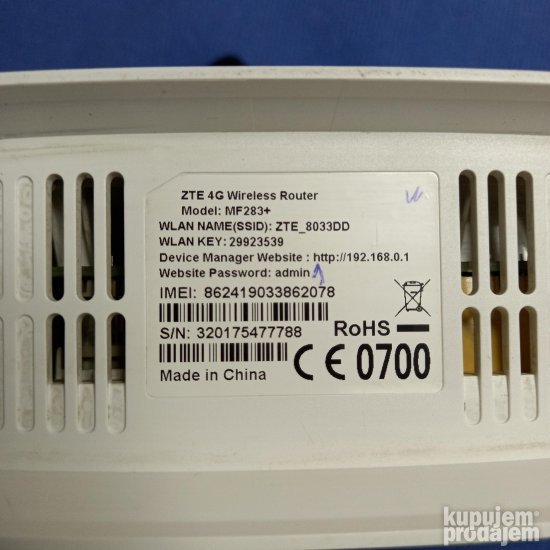 ZTE MF283+ - 4G LTE Wi-Fi Internet Ruter-SIM Free- SVE MREZE ...