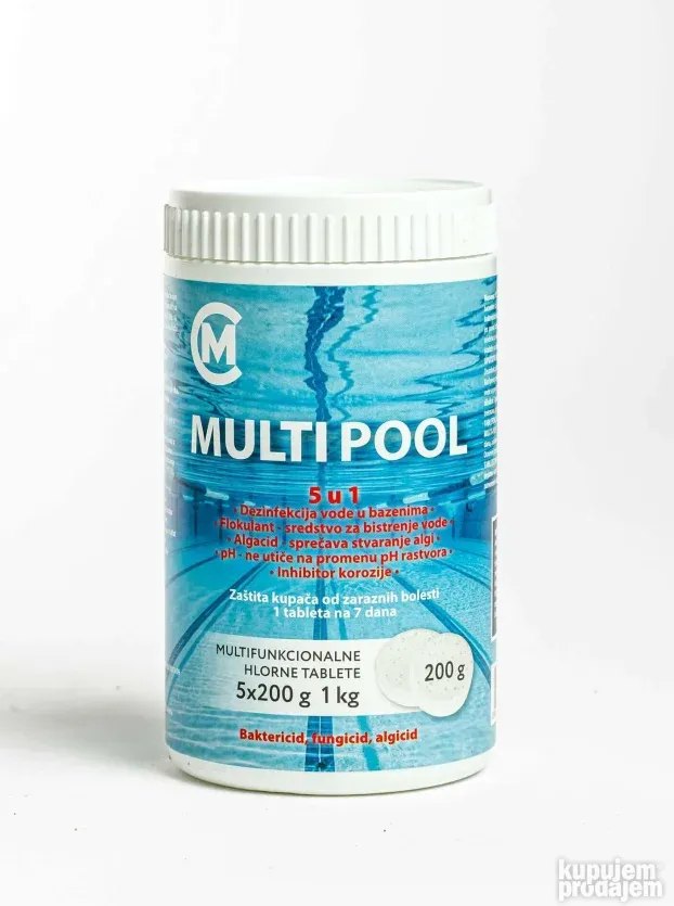 Hlorne tablete za bazene MULTIPOOL 1kg (200g tableta) - KupujemProdajem