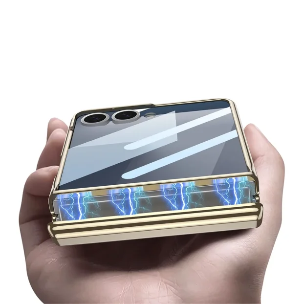Futrola za Samsung Z Flip 7/Flip7 Lines II zlatna - KupujemProdajem
