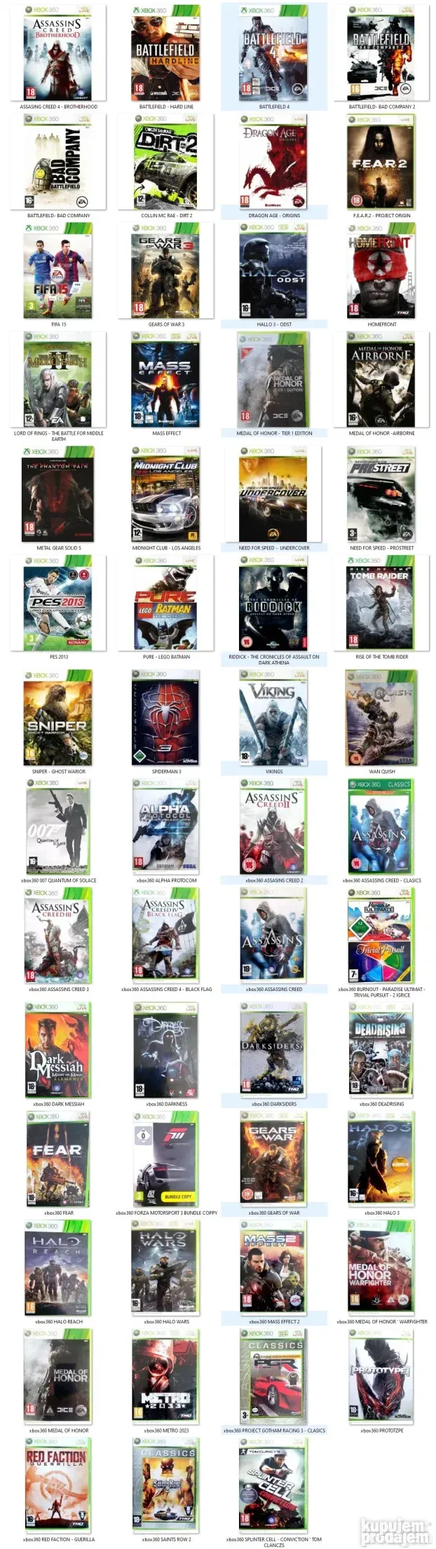 XBOX360 originalne igrice AKCIJA - cena 800 - KupujemProdajem