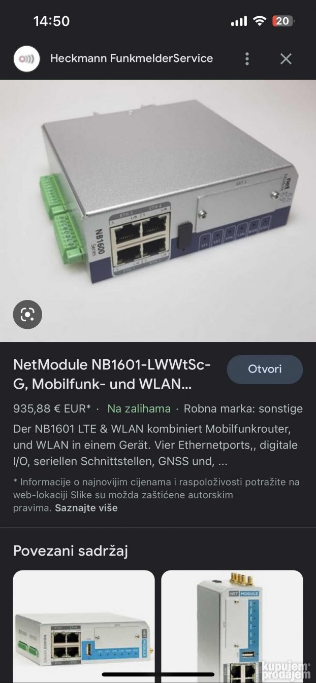 Net Module NB1601 Wlan Usmerivac - KupujemProdajem