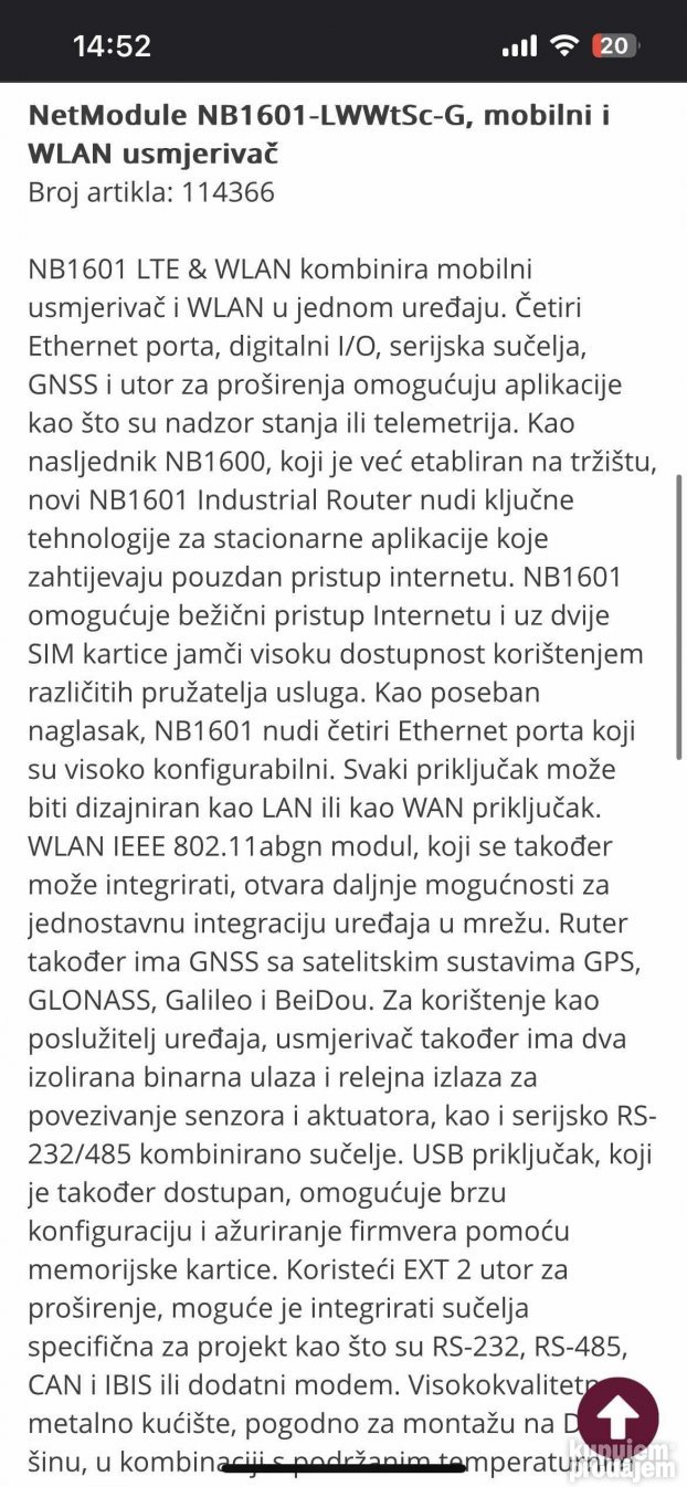Net Module NB1601 Wlan Usmerivac - KupujemProdajem