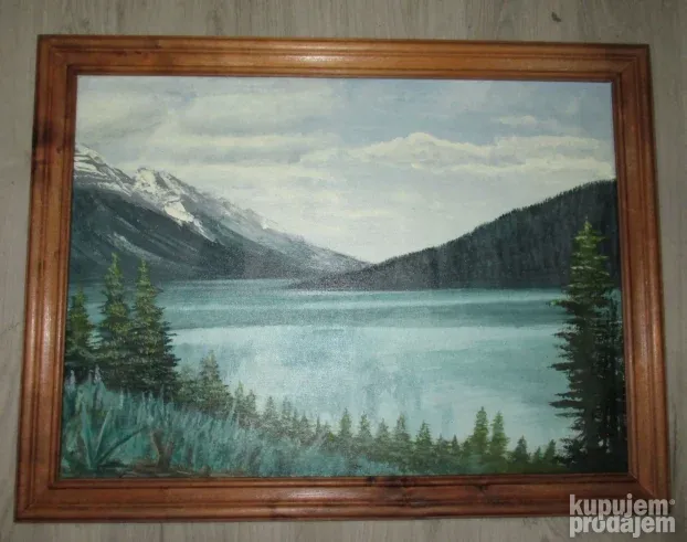 Planinski pejzaž ulje na platnu velika slika - KupujemProdajem