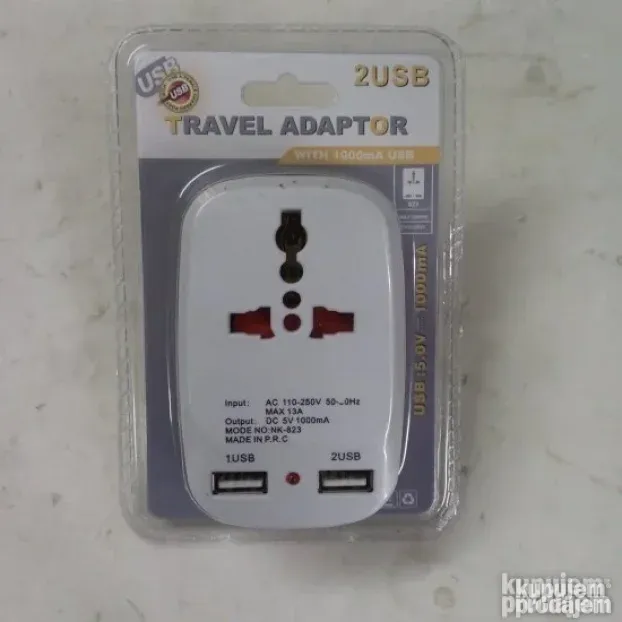 USB strujni adapter USA-UK na evropski - KupujemProdajem