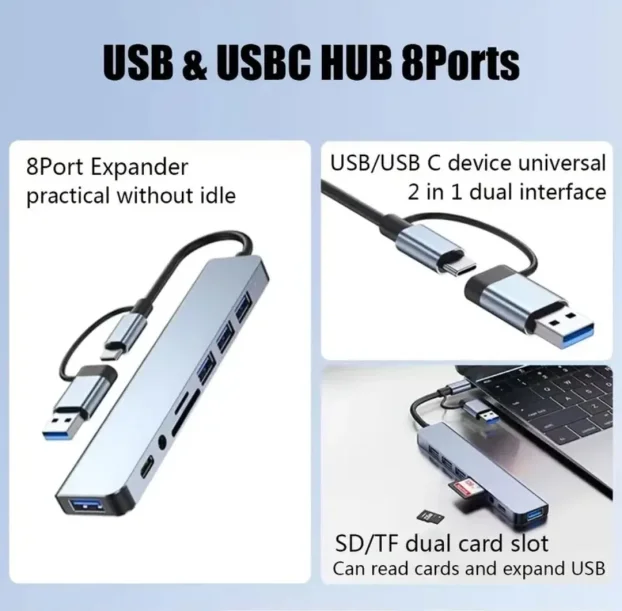 USB-C USB-A multifunkcionalni HUB - KupujemProdajem
