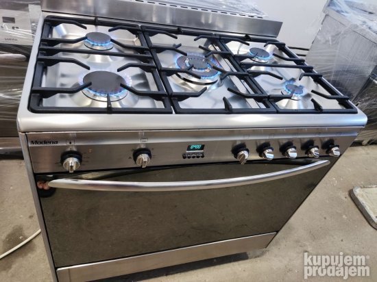 Profesionalni sporet na plin sa 5 gorionika i ogromnom rerno ...