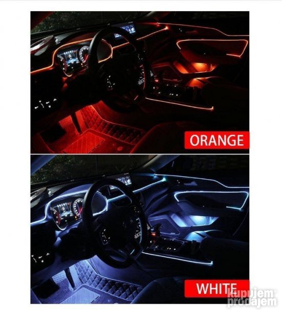 Led niti ambijentalno osvetljenje za auto - enterijer - KupujemProdajem