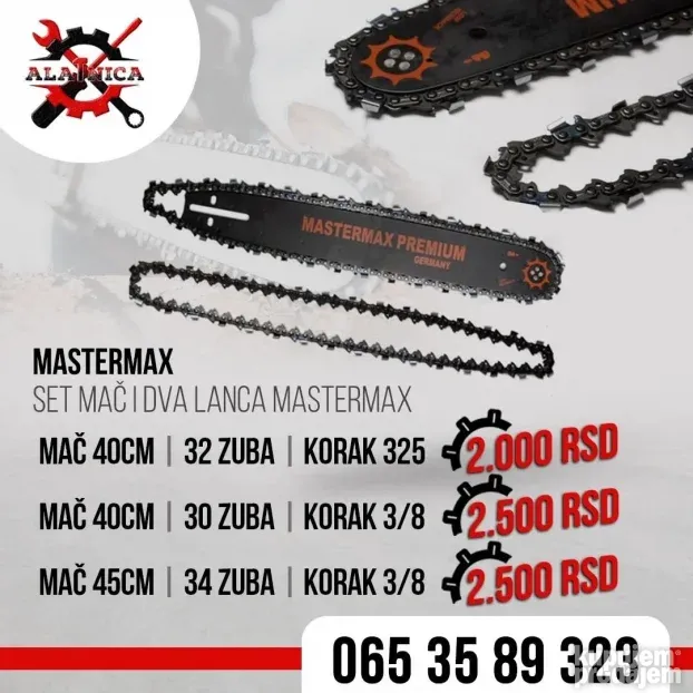 Set Mač i lanci za sve vrste testere + OŠTRAČI LANCA - KupujemProdajem