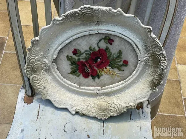 Goblen stari porodicni u originalnom ramu - KupujemProdajem