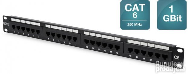 Digitus Patch panel 24p UTP Cat.6 - KupujemProdajem