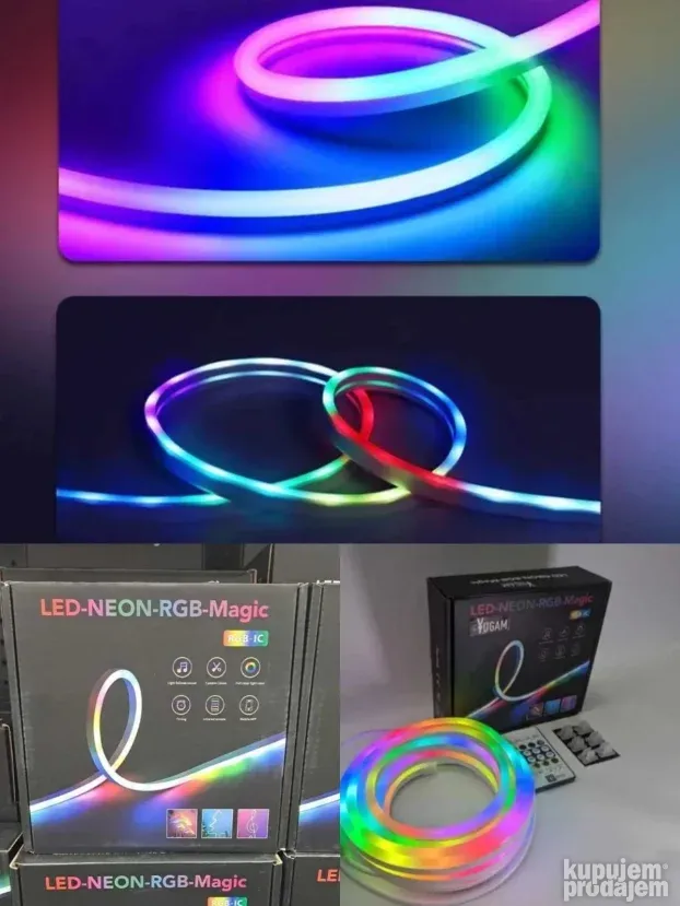 Neon traka LED neon traka 5m Pametna traka Neon - KupujemProdajem