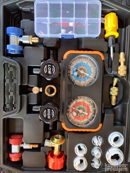 Manometri i creva za punjenje klime Profesionalan set - KupujemProdajem